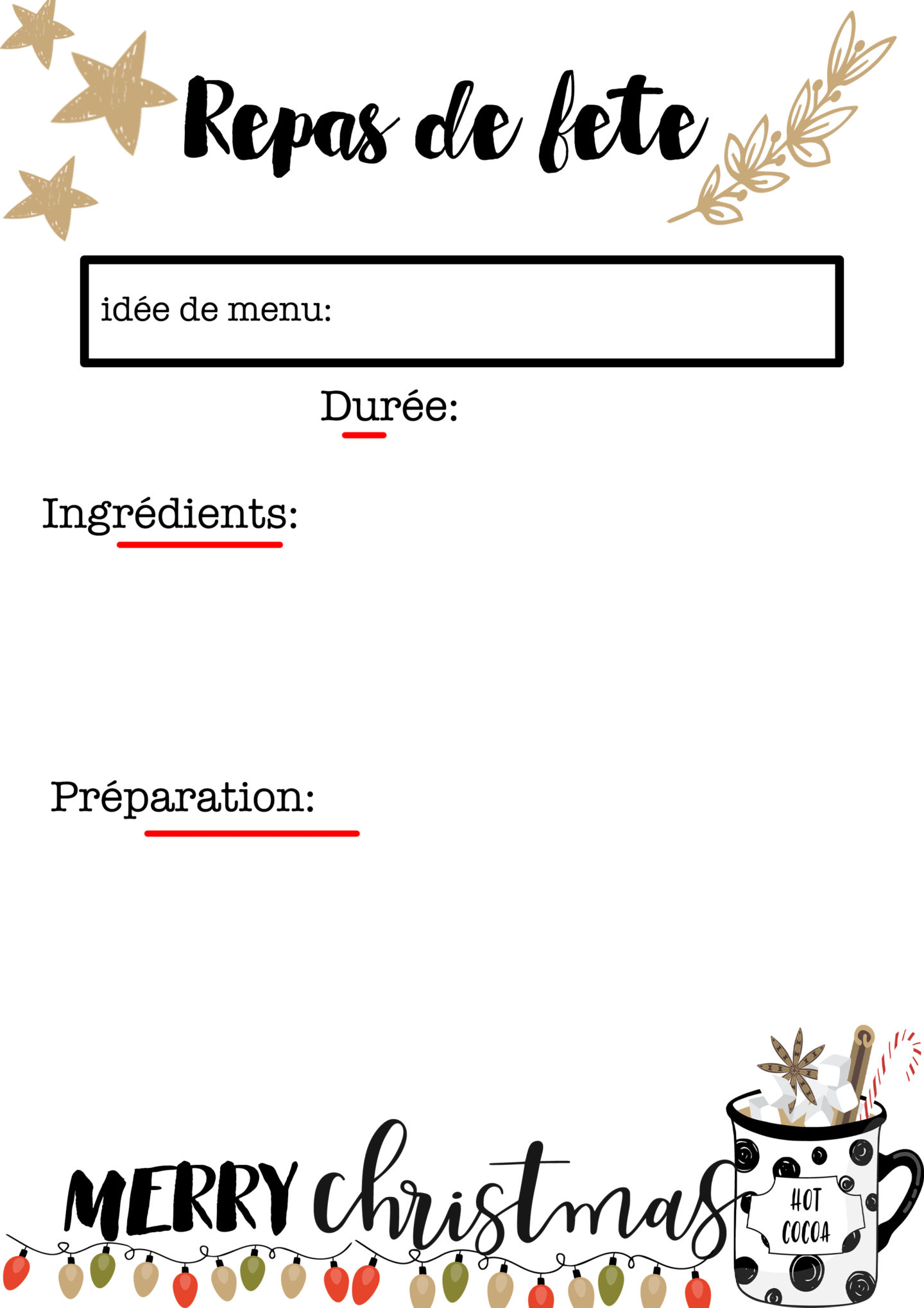 Printables | S'organiser pour Noël ! | Julie et ses futilités